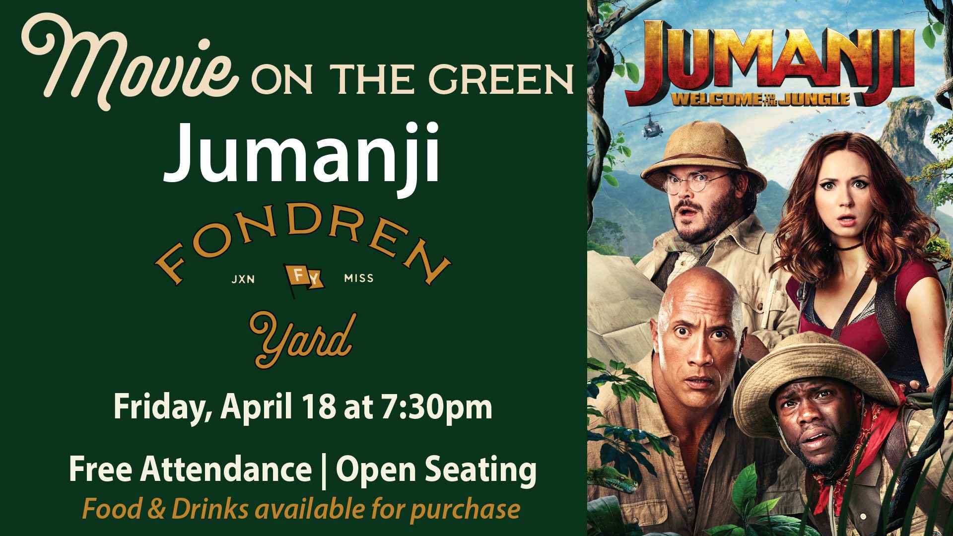 Movie on The Green - Jumanji - The Block at Fondren