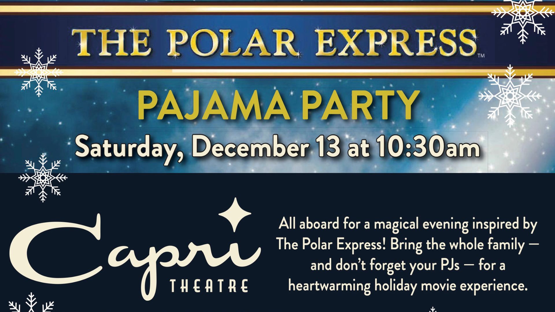 The Polar Express Pajama Party - The Block at Fondren